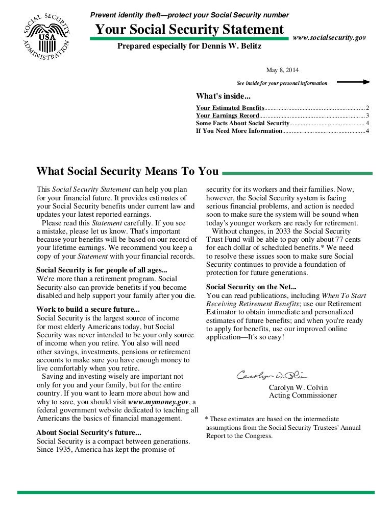 Your Social Security statement your-social-security-statement