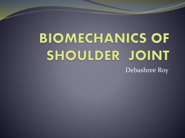 The Shoulder Joint The Shoulder Joint