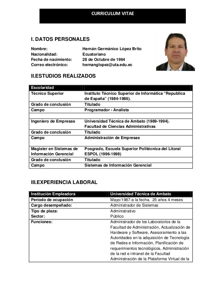 Modelo De Curriculum Vitae Tecnico - Modelo De Curriculum Vitae Modelo De Curriculum Vitae Tecnico - Modelo De Curriculum Vitae