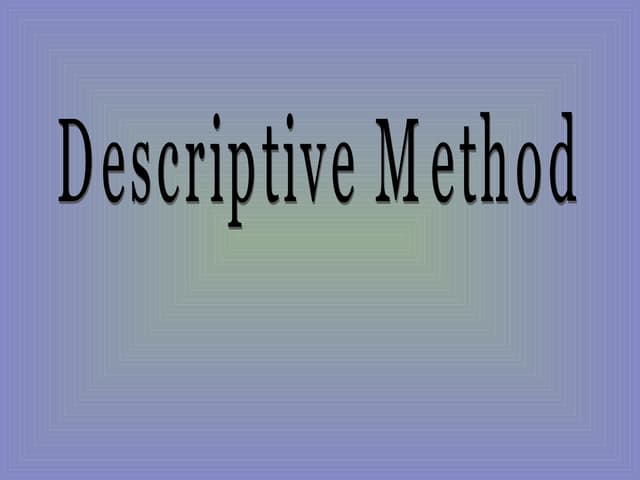 Types Of Descriptive Research Types Of Descriptive Research