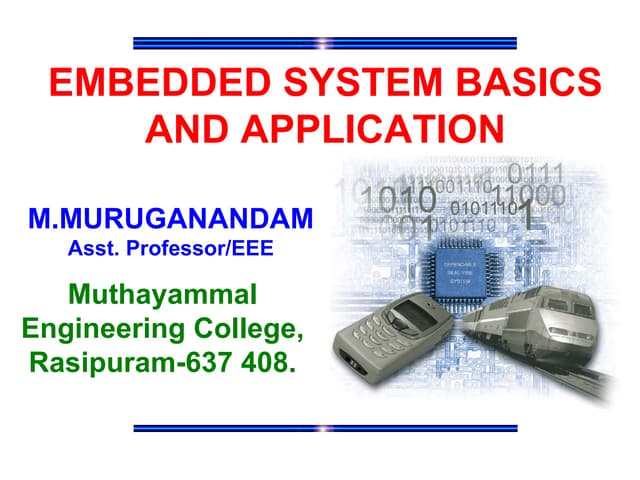 Introduction to embedded system design Introduction to embedded system design