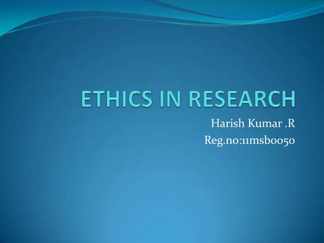 Ethics In Research ethics-in-research