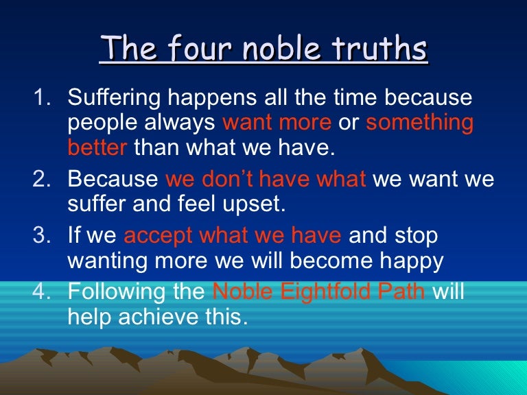 Four noble truths