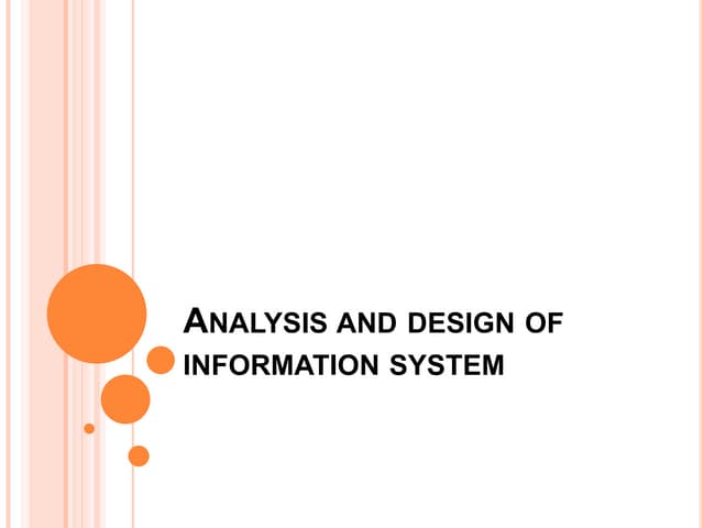 System Analysis And Design Project Documentation Outline System Analysis And Design Project Documentation Outline