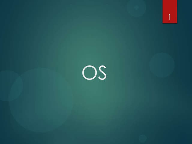 Operating System Overview Concepts Ppt