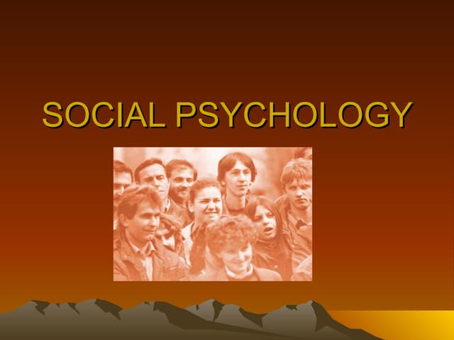 Introduction To Social Psychology introduction-to-social-psychology