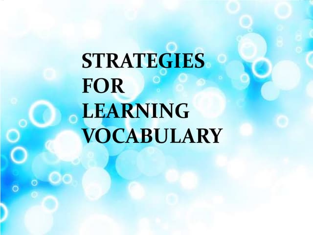 Vocabulary Learning Tips vocabulary-learning-tips