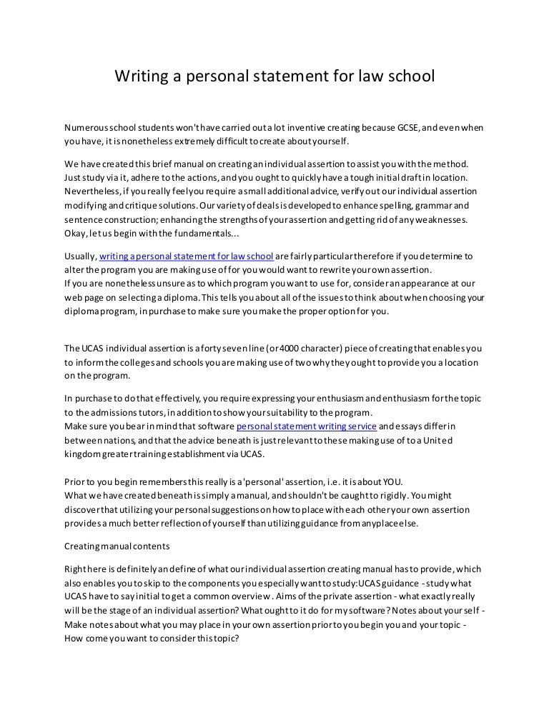 Sample Law School Personal Statements In Their Own Words Admissions 