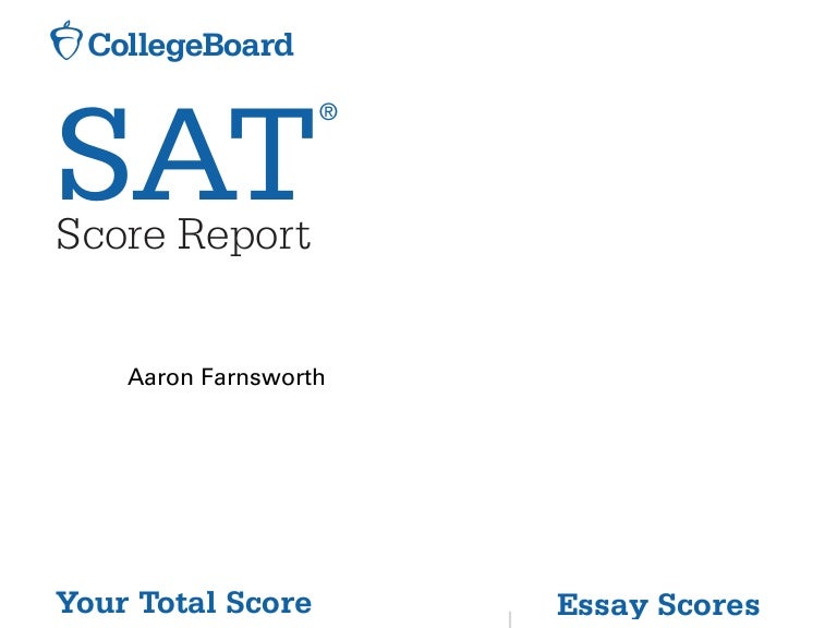 SAT Score Report