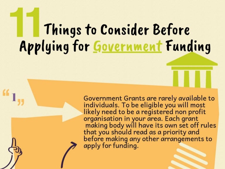 11 Things to Consider Before Applying for Government Funding