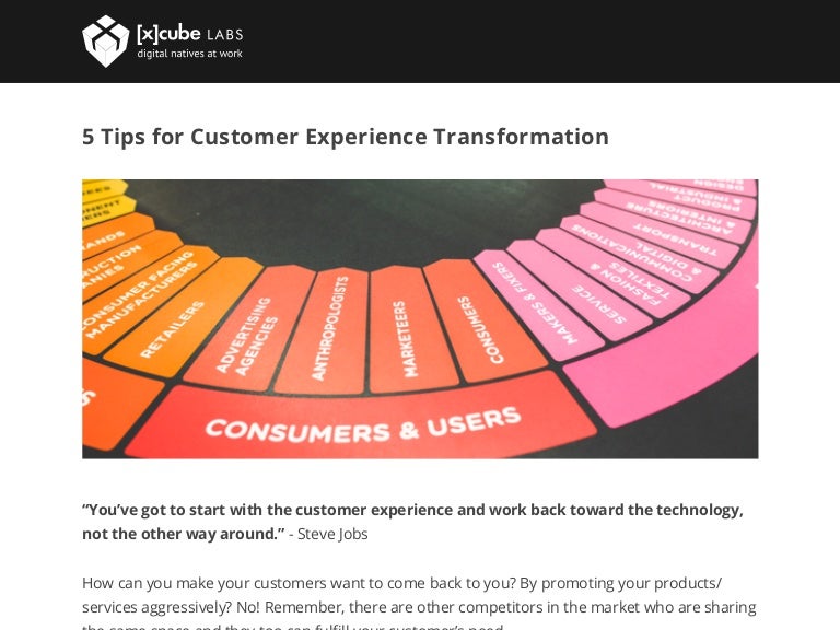 5 tips for customer experience transformation