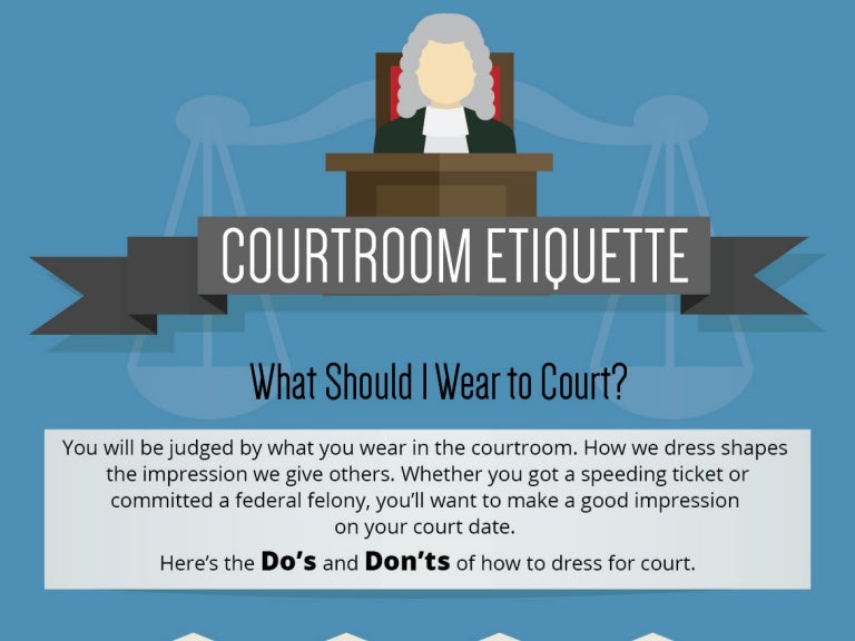 Courtroom etiquette infographic