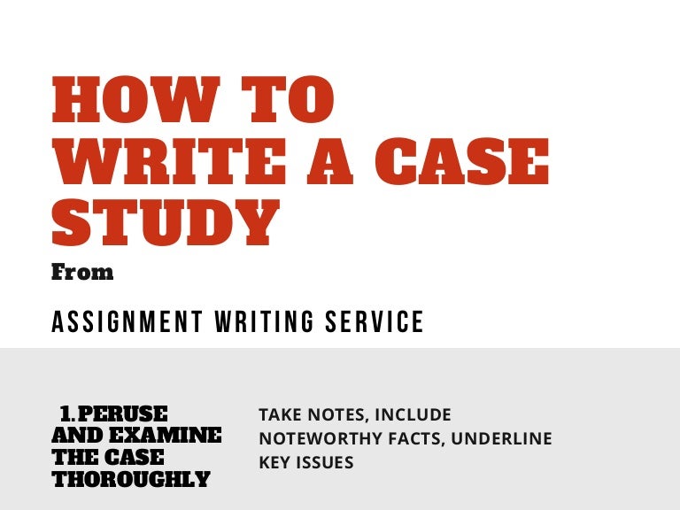 How to write a case study