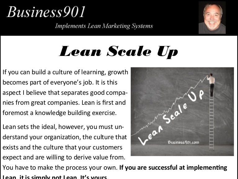 Lean Scale Up Infographic