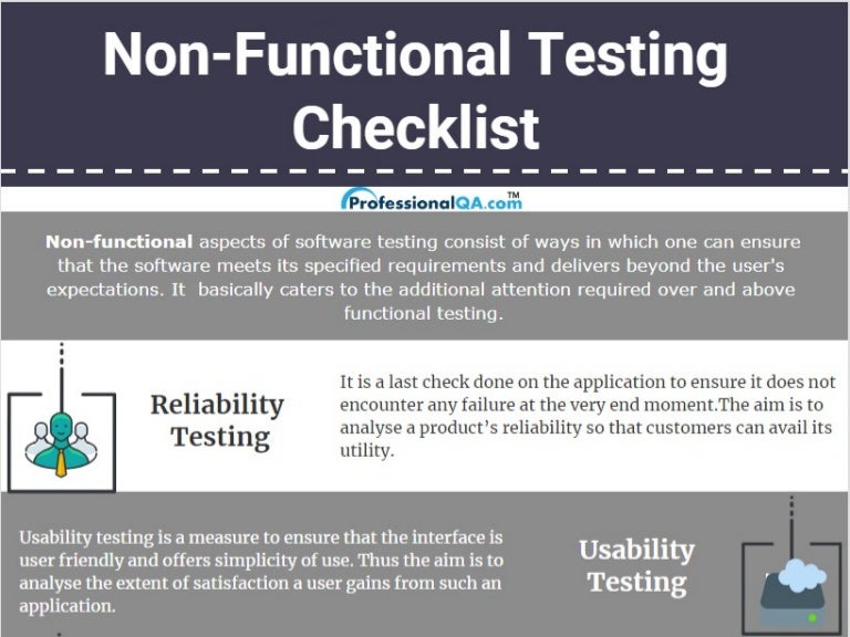 Your Non Functional Testing Checklist