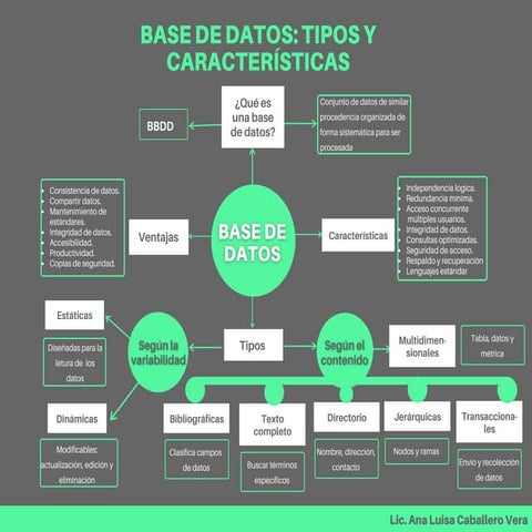 DIAGRAMA. BASE DE DATOS: TIPOS Y CARACTERÍSTICAS. | PDF
