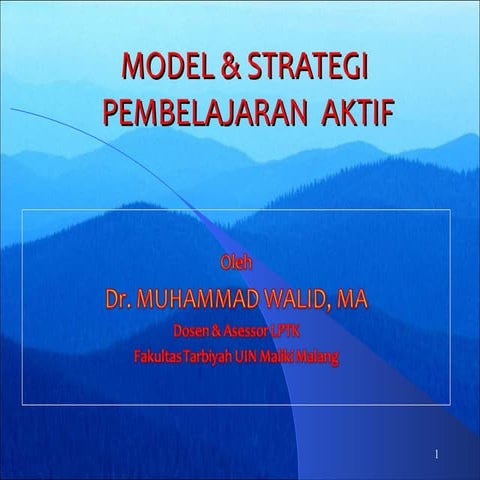 Model Dan Strategi Pembelajaran Aktif Ppt