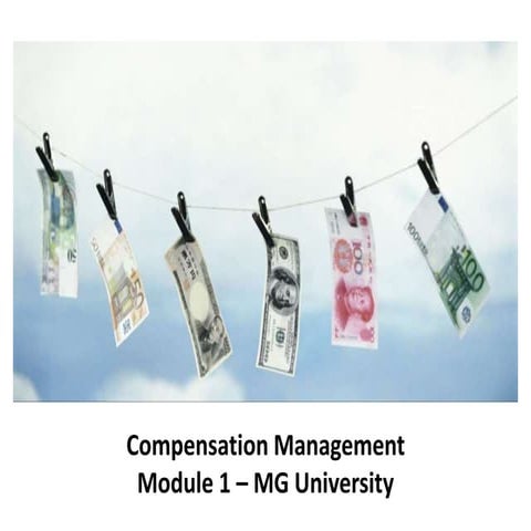 Compensation management - Module 1 – MG University - Manu Melwin Joy | PPTX