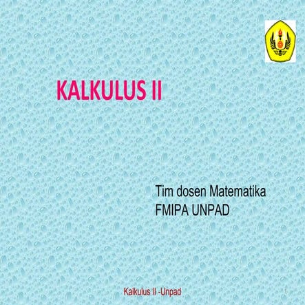 Pengantar Kalkulus 2 | PPS