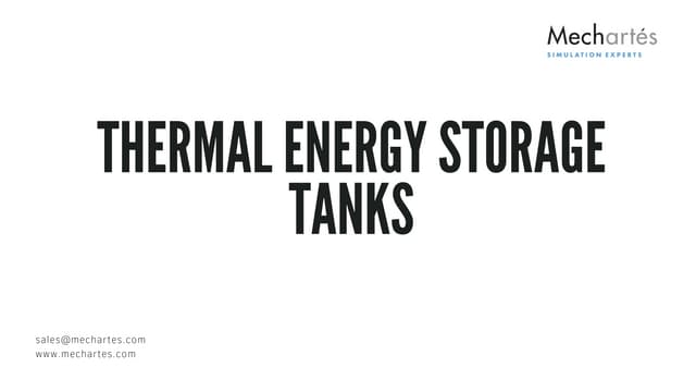 Thermal Energy Storage Tanks Ppt