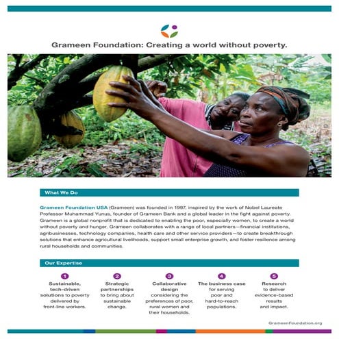 Grameen Foundation Overview | PDF | Debated Sensitive Social Issues | Sensitive Topics