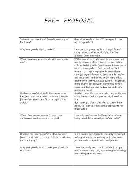 Pre proposal - FMP | DOCX