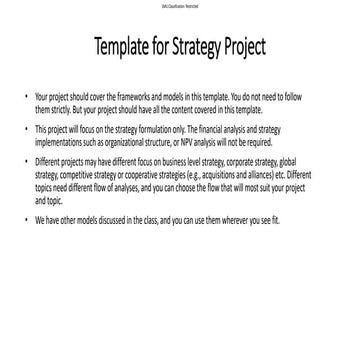 MBA strategy project template Strategic Management | PPTX