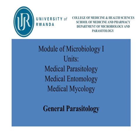 0. Introduction to Medical Parasitology.pptx | Infectious Diseases ...