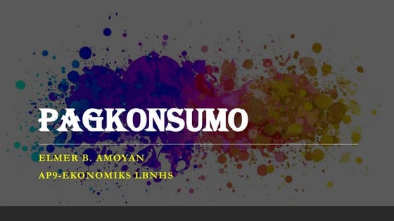 Mga batas ng pagkonsumo | DOCX