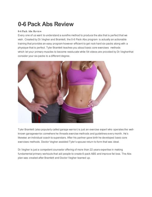 Truth to Six Pack Abs | PPT