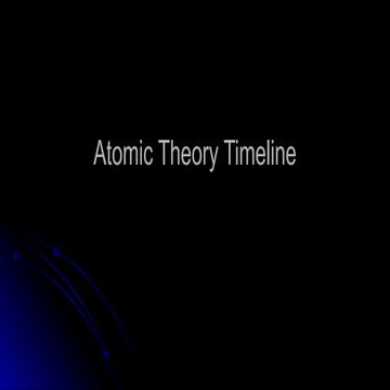 The development of the atomic theory | PPTX