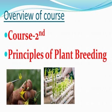 introduction plant breeding | PPTX