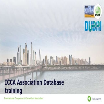 57th ICCA Congress | Database training | PPT
