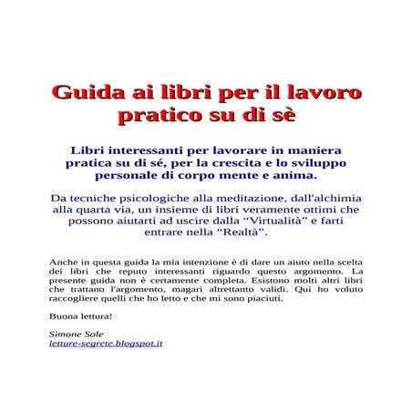 0-Guida libri sul lavoro pratico (osho brizzi tolle stutz michels ...