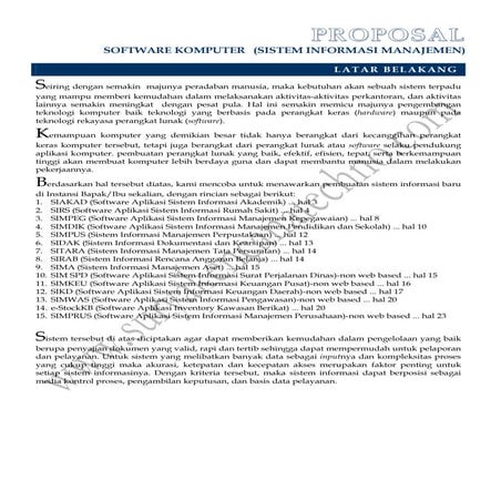 0 proposal penawaran software aplikasi sistem informasi manajemen kementerian dan pemerintah ...
