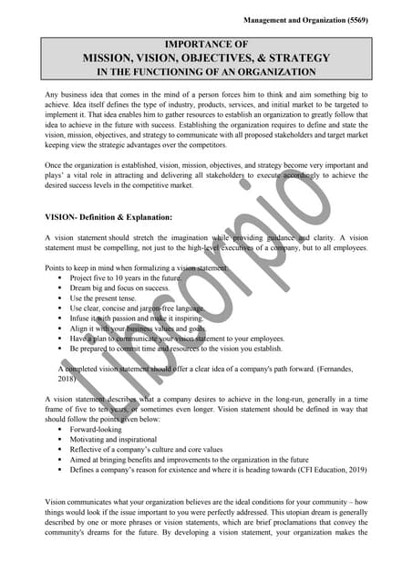 Strategy formulation: Vision, Mission and Purpose | PPT