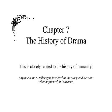 The history of drama | PPTX