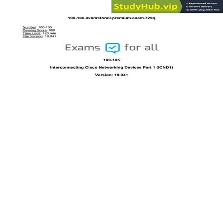 00 105 Interconnecting Cisco Networking Devices Part 1 Icnd1 Pdf