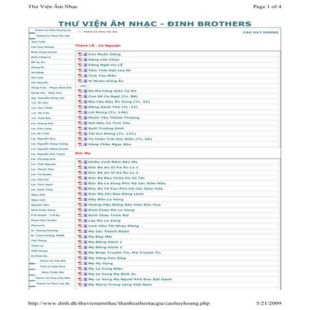 00.list theloai caohuyhoang | PDF