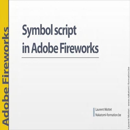 Symbol script in Adobe Fireworks | PDF