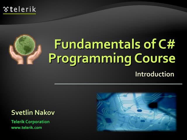00 Fundamentals Of Csharp Course Introduction Ppt