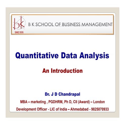 00 Lecture 01mva Quantitative Data Analysis An Introductionpdf