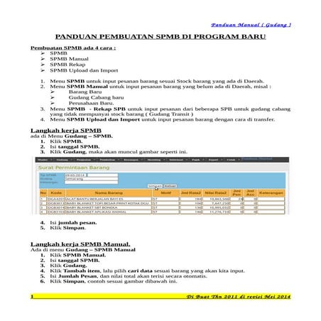 00 panduan pembuatan spmb | PDF