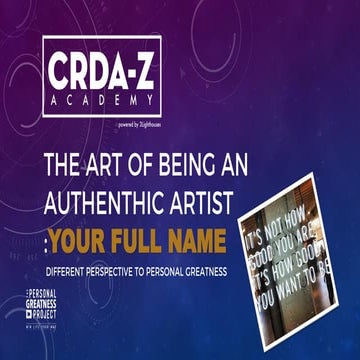 Personal Greatness Project | PDF