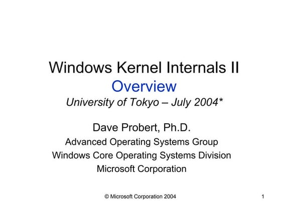 Operating System Structure | PPT