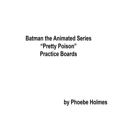 Batman The Animated Series Test Boards 2024 | PDF