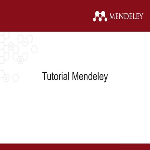 Mendeley manual | PDF