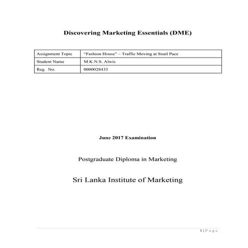 Discovering Marketing Essentials (DME) | PDF | Educational Assessment ...