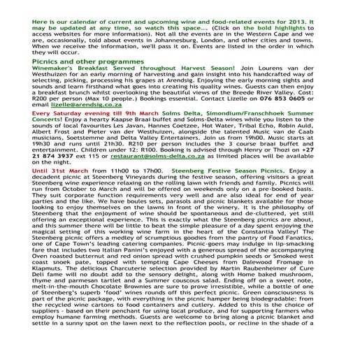 0000 main ingredient's 2013 events calendar updated | PDF