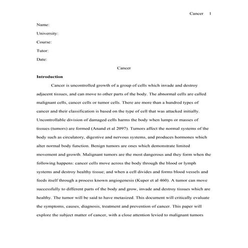 CANCER | PPT